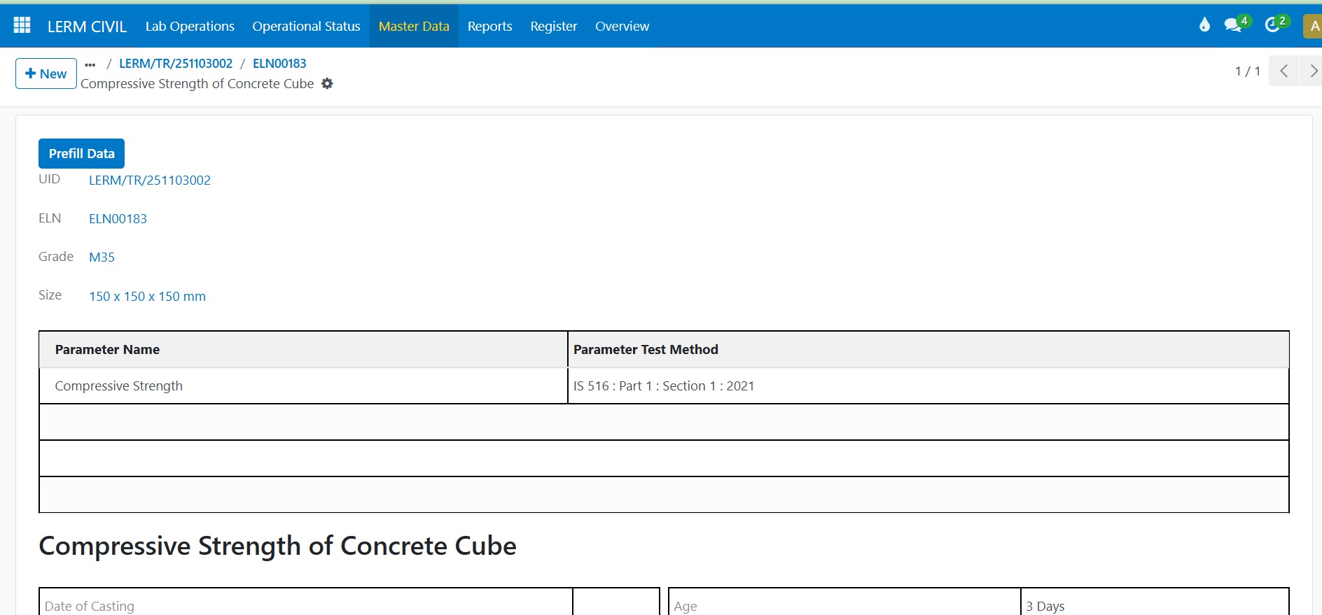 Concrete Cube Compressive Strength